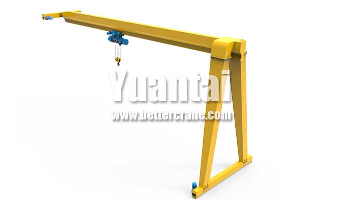 Single Girder Semi Gantry Crane, Single Leg Gantry Crane Design